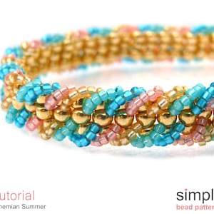 Ladder Stitch Bracelet - Beading Tutorial Pattern - Jewelry Making ...