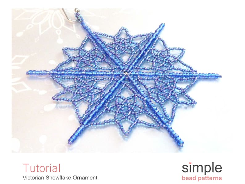 Beaded Christmas Ornament Pattern PDF: "victorian Snowflake Ornament ...