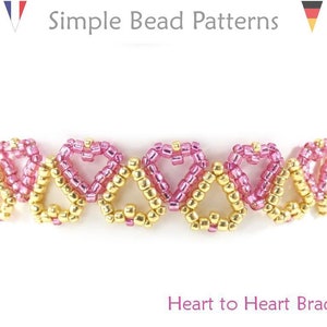 Beaded Heart Bracelet Pattern Beading Hearts Beadweaving - Etsy