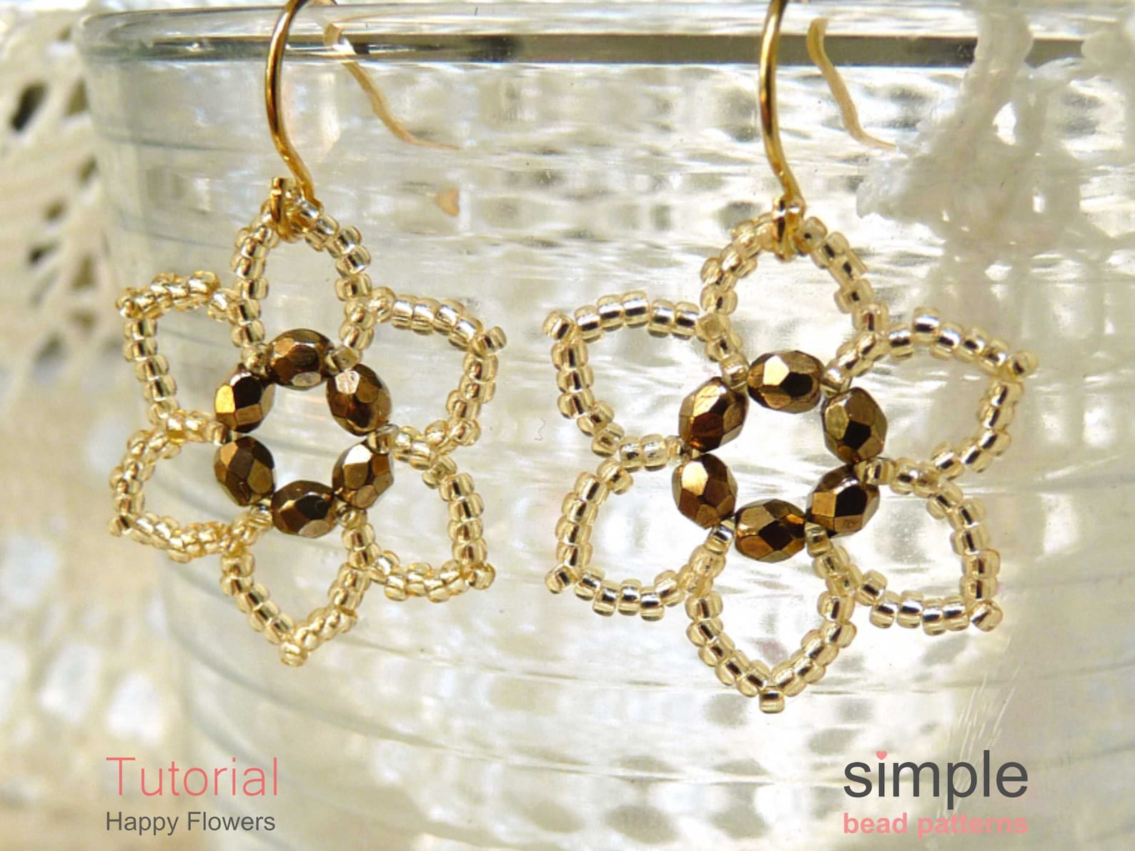 Beaded Flower Earrings Tutorial DIY Beaded Lace Flowers DIY - Etsy