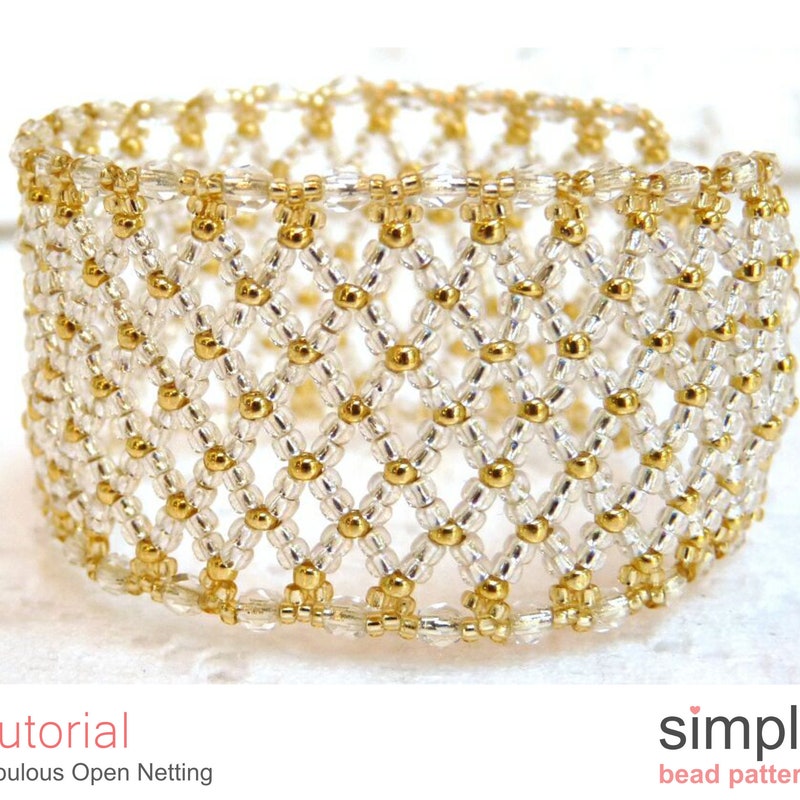 Netted Bead Bracelet - Etsy