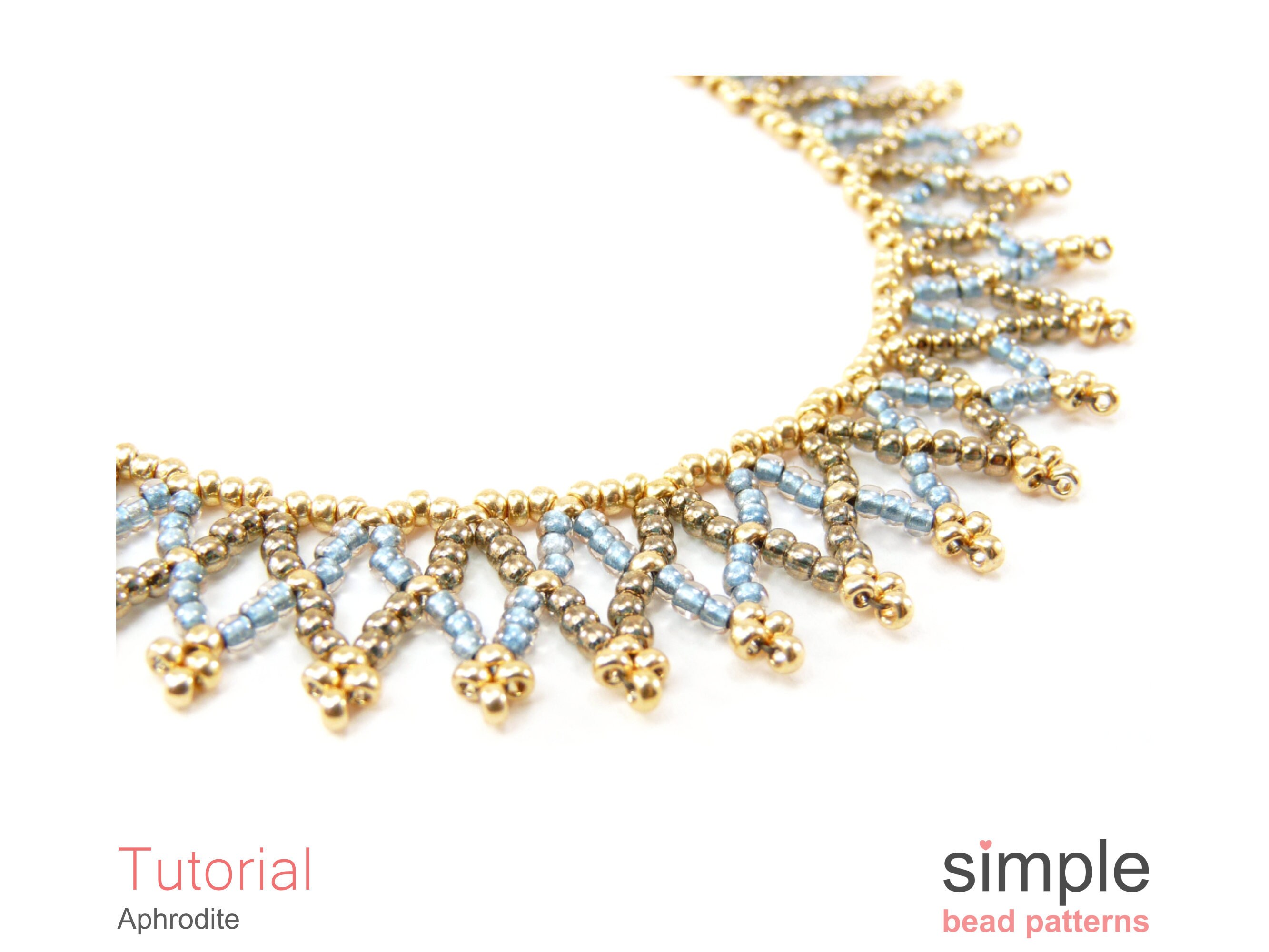Netted Seed Bead Necklace Pattern PDF: "aphrodite" Design - Etsy