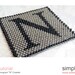 Beaded Monogram Coaster, Letter N Beaded Coaster Pattern, Seed Bead ...
