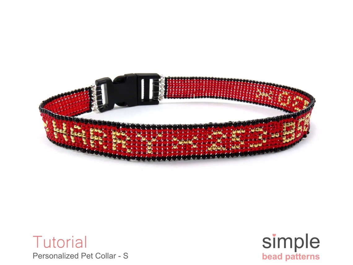 DIY Small Beaded Dog or Cat Collar Beading Pattern & Tutorial - Etsy