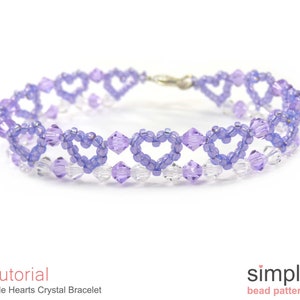 Beaded Hearts Seed Bead Bracelet Beading Pattern and Tutorial - Etsy