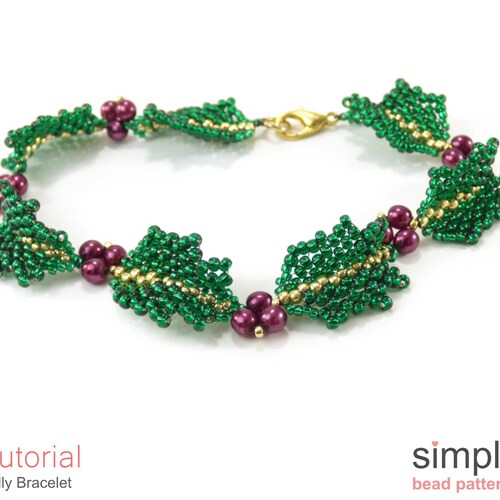 Beaded Holly Leaf Pattern Seed Bead Patterns Christmas - Etsy
