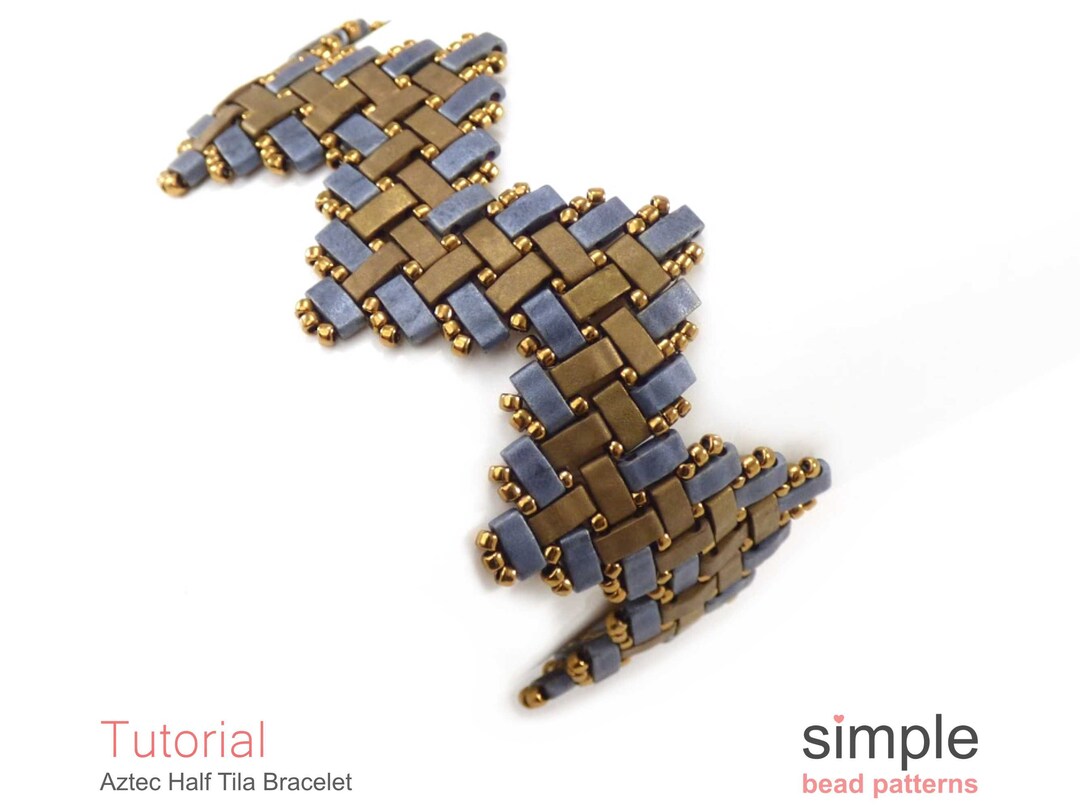 Zig Zag Bracelet Beading Pattern PDF: 