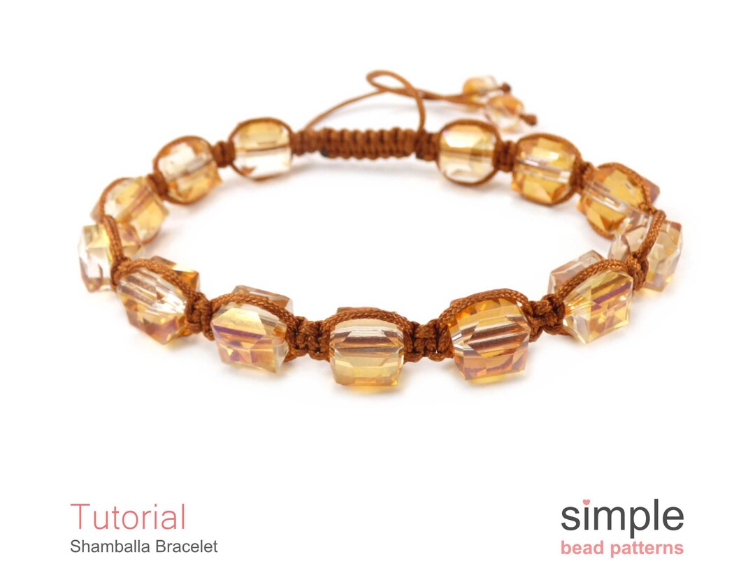 Macrame Beading Pattern, Beaded Macrame Bracelet Tutorial, Shamballa ...