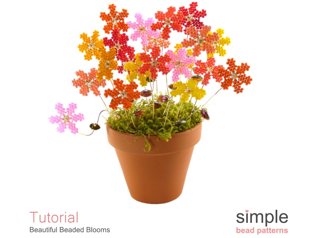 Beaded Flowers Patterns, Beaded Flowers Tutorial, How to Make Beaded ...