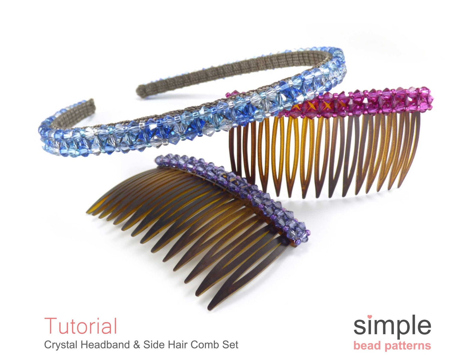 Beading Pattern Tutorial DIY Beaded Headband Beaded Hair - Etsy