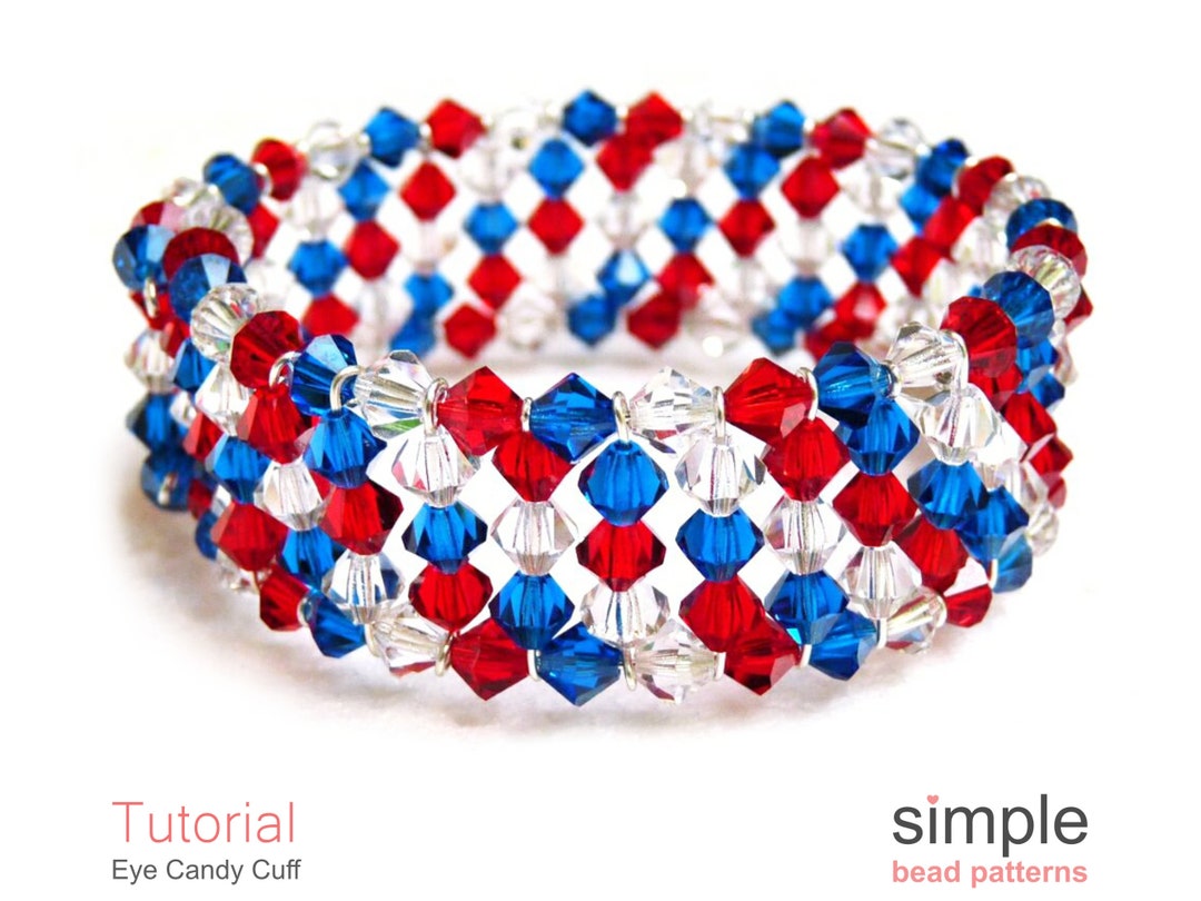 Jewelry Making Beading Pattern, DIY Beaded Bracelet, Memory Wire ...