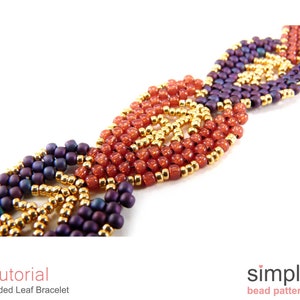 Russian Leaf Bracelet Pattern Tutorial, Jewelry Making Beading Pattern ...