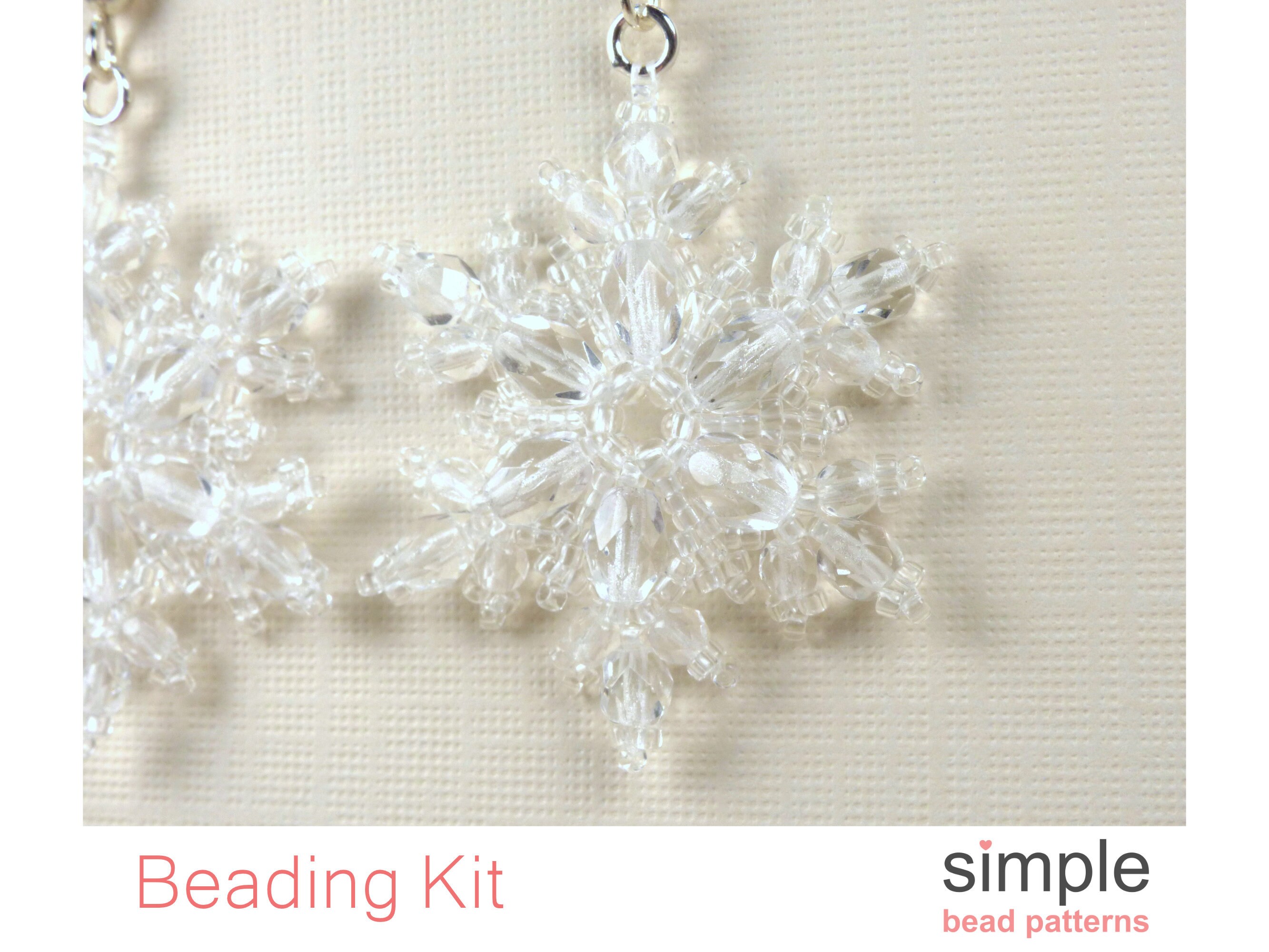 Jewelry Making Kit Crystal Snowflake Earrings Bead Kit | Etsy