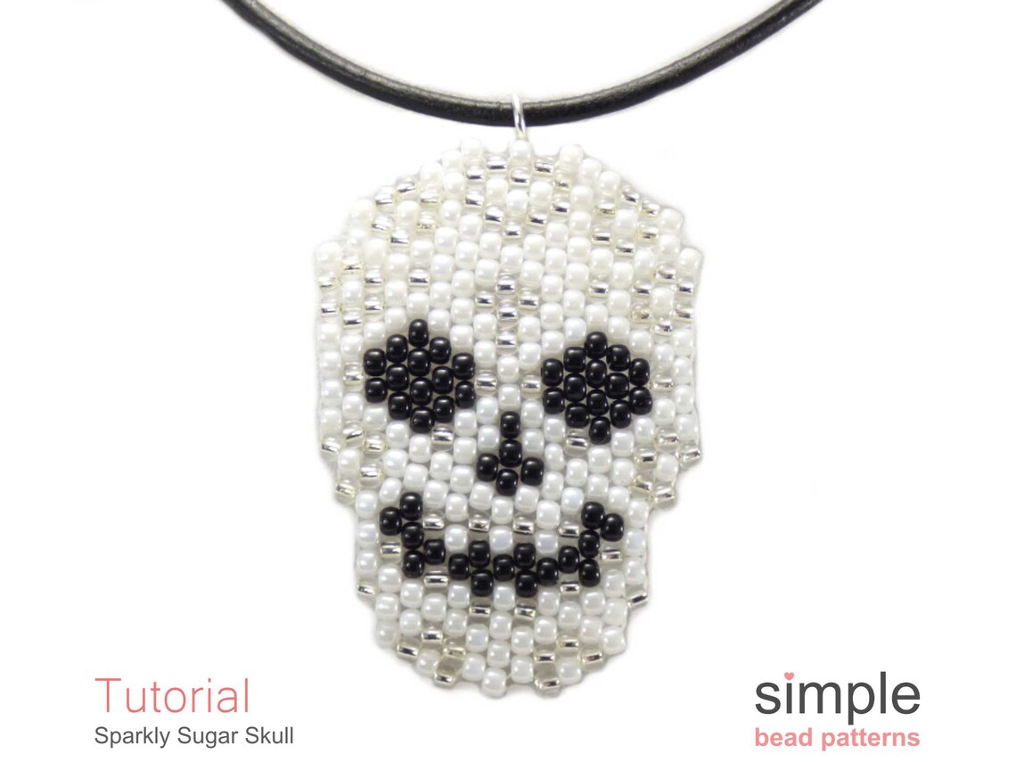 Beaded Sugar Skull Bead Patterns Halloween Beading Day of the - Etsy