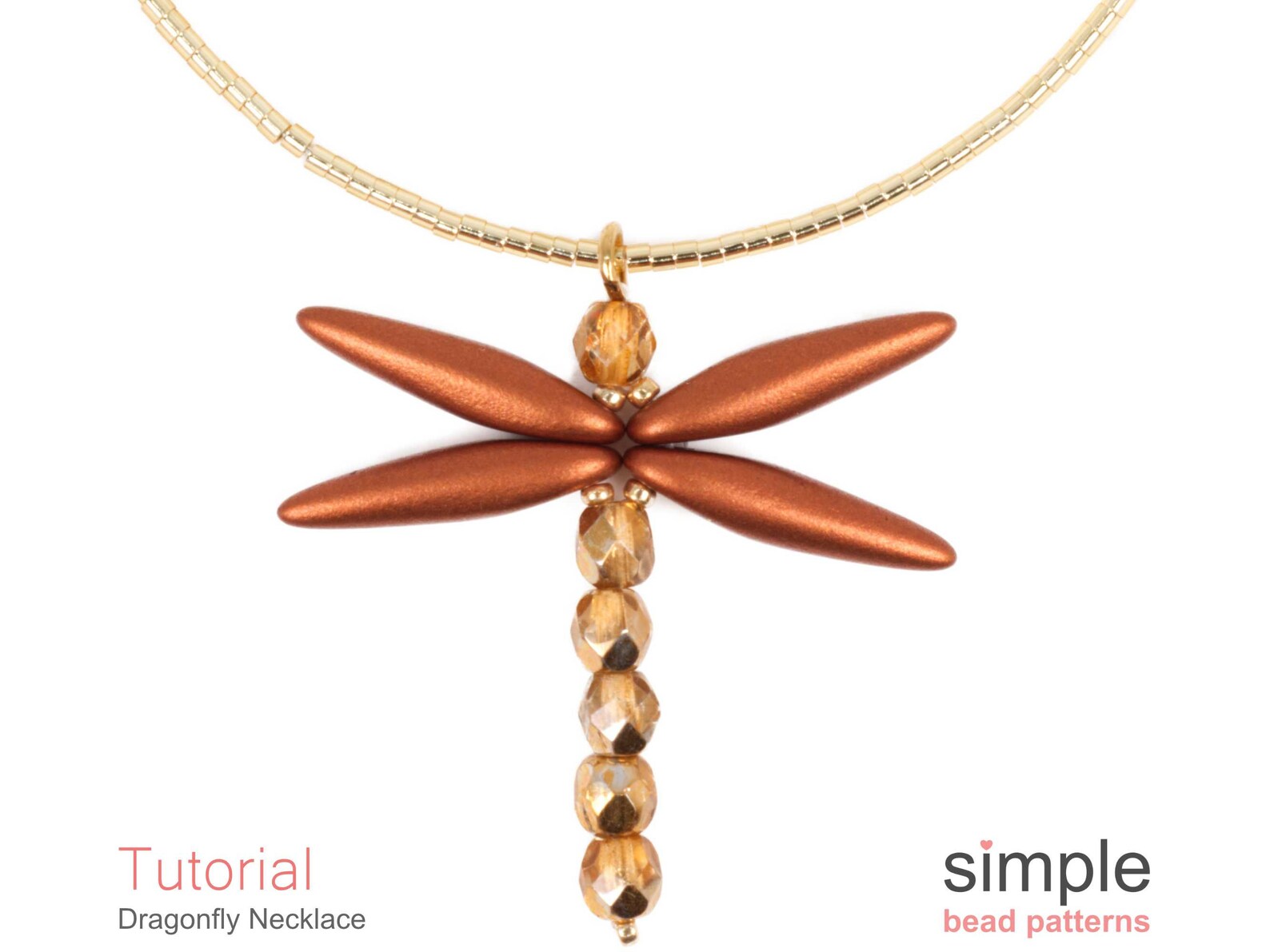 Dragonfly Necklace Beading Tutorial Beaded Dragonfly Pendant - Etsy