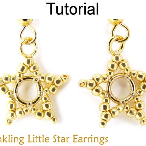 Beaded Star Earrings Beading Pattern and Tutorial for | Etsy