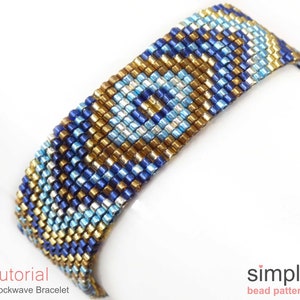 Bracelet Beading Pattern, Simple Bead Patterns, Square Stitch Beading ...