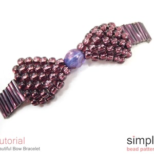 Beaded Bow Bracelet Beading Tutorial Pattern Handmade - Etsy