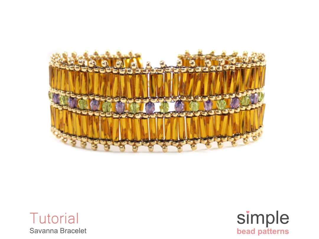 Beaded Bracelet Pattern, Bracelet Beading Pattern, Bugle Bracelet ...
