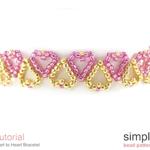 Beaded Heart Bracelet Pattern, Beading Hearts Beadweaving Tutorial ...