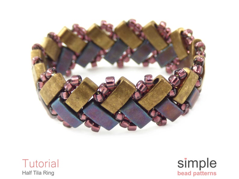 Beaded Ring Tutorial PDF: "half Tila Ring" Design - Etsy