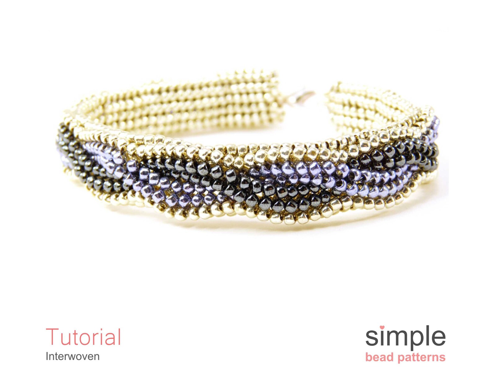 Herringbone Bead Stitch Bracelet Tutorial PDF: "interwoven" Design - Etsy