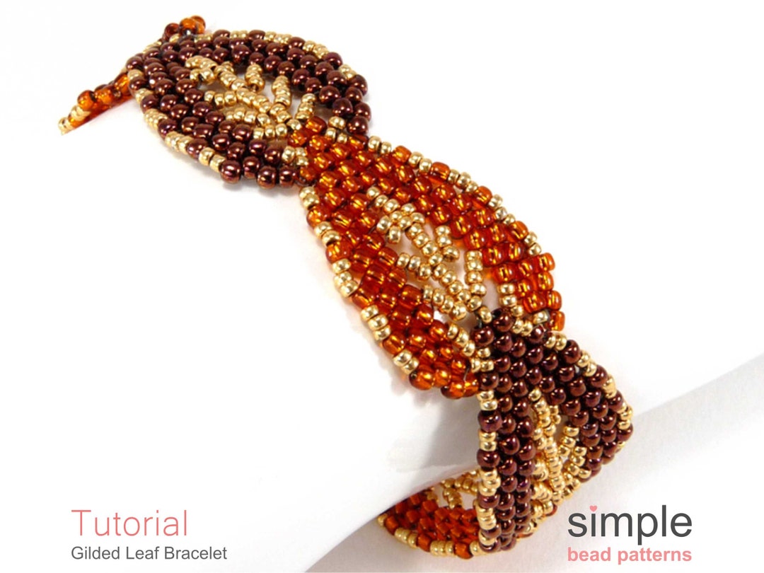 Russian Leaf Bracelet Pattern Tutorial, Jewelry Making Beading Pattern ...