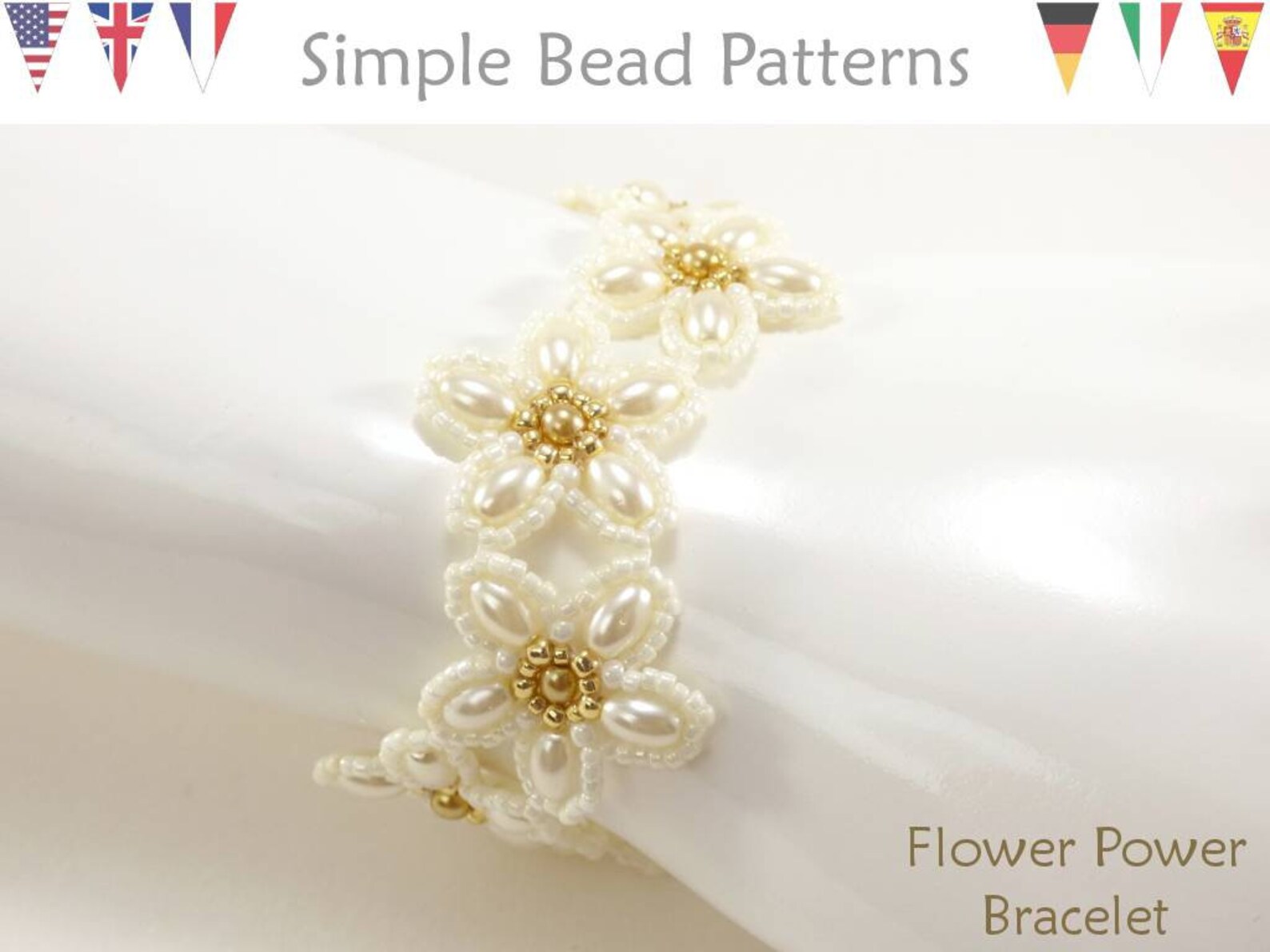 Beaded Flower Bracelet Bead Flower Pattern Tutorial | Etsy