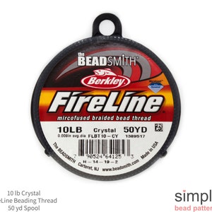 10 LB Crystal Fireline Beading Thread 50 Yds Fireline Crystal 10lb ...