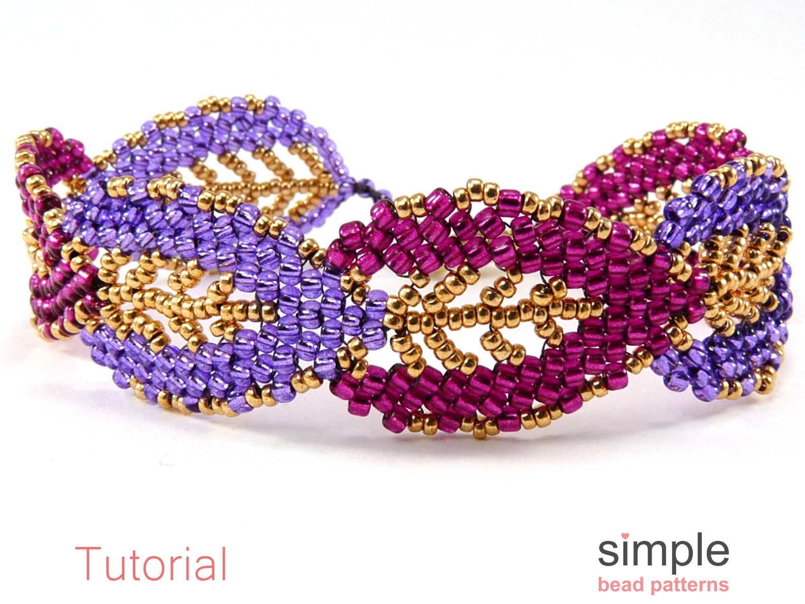 Russian Leaf Bracelet Pattern Tutorial Jewelry Making Beading | Etsy