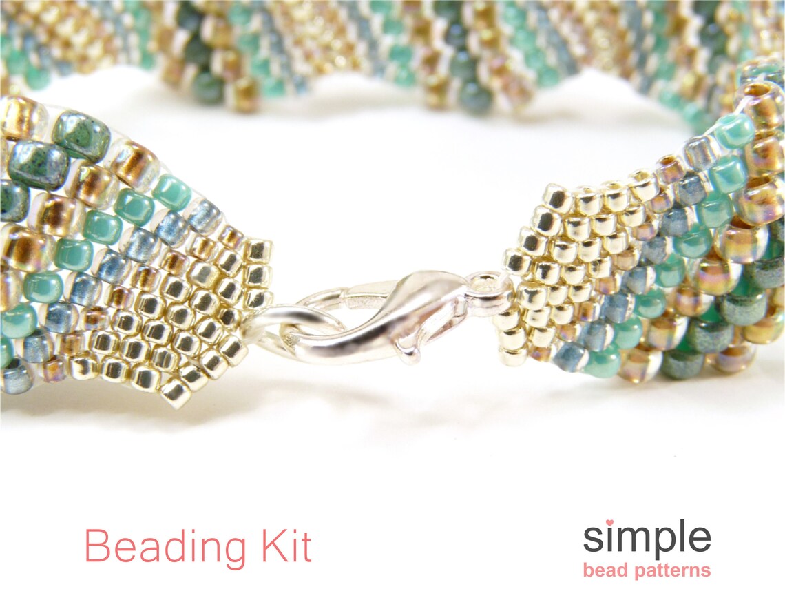 Flat Cellini Spiral Peyote Stitch Bracelet Making Kit Jewelry - Etsy