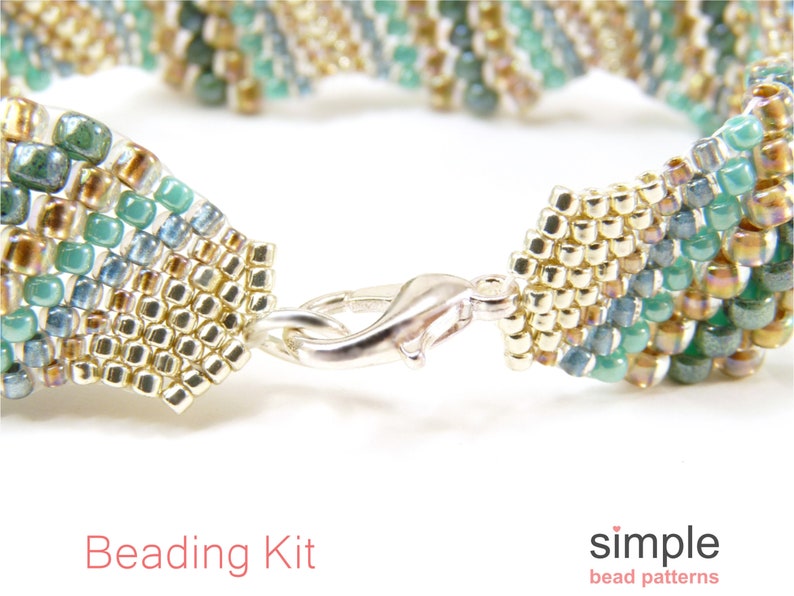 Flat Cellini Spiral Peyote Stitch Bracelet Making Kit Jewelry - Etsy