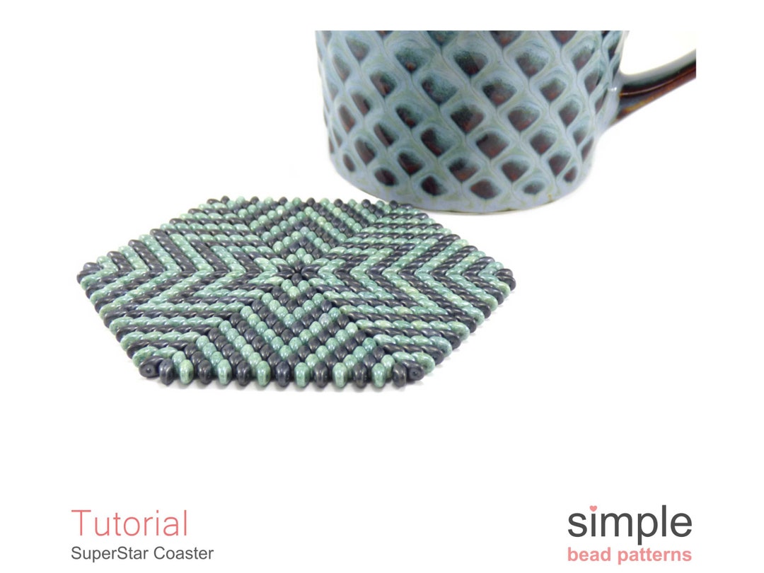 Snowflake Coaster Pattern, Superduo Beads Pattern, Beading Tutorials ...