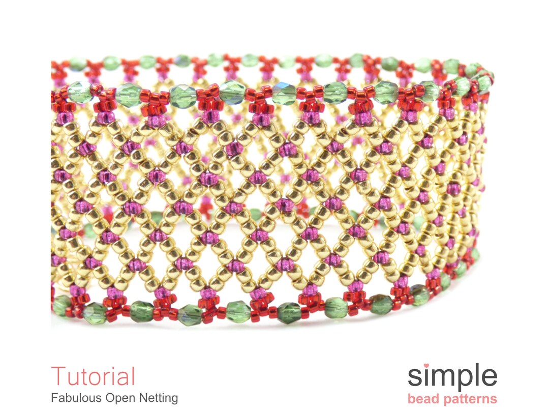 Beaded Netting Stitch Tutorial PDF: "fabulous Open Netting" Design - Etsy
