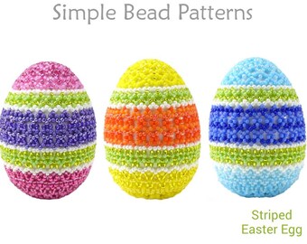 Beaded Easter Egg Pattern Easter Beading DIY Faberge Eggs | Etsy