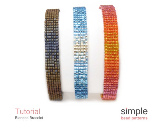 Gradient Blend Beaded Bracelet Pattern Seed Bead Bracelet - Etsy