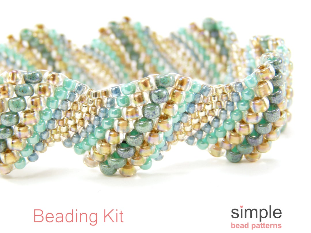 Flat Cellini Spiral Peyote Stitch Bracelet Making Kit, Jewelry Making ...