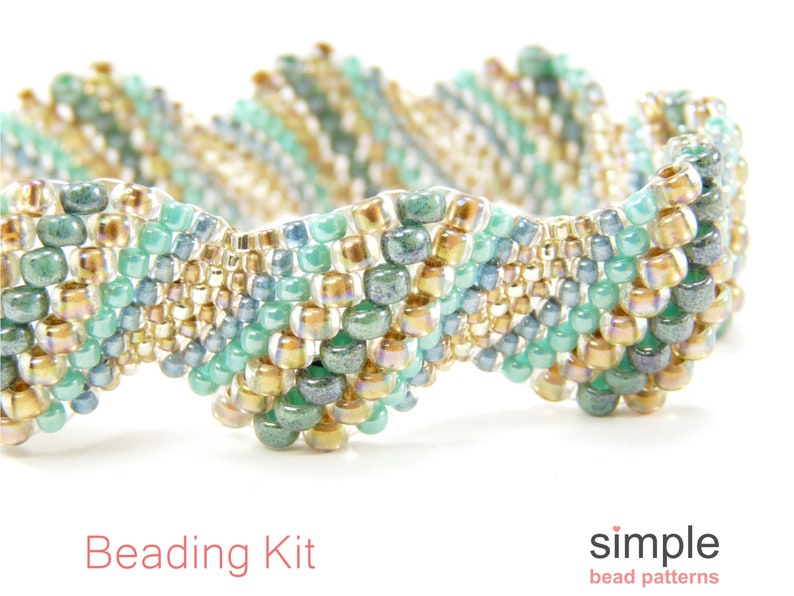 Flat Cellini Spiral Peyote Stitch Bracelet Making Kit Jewelry - Etsy