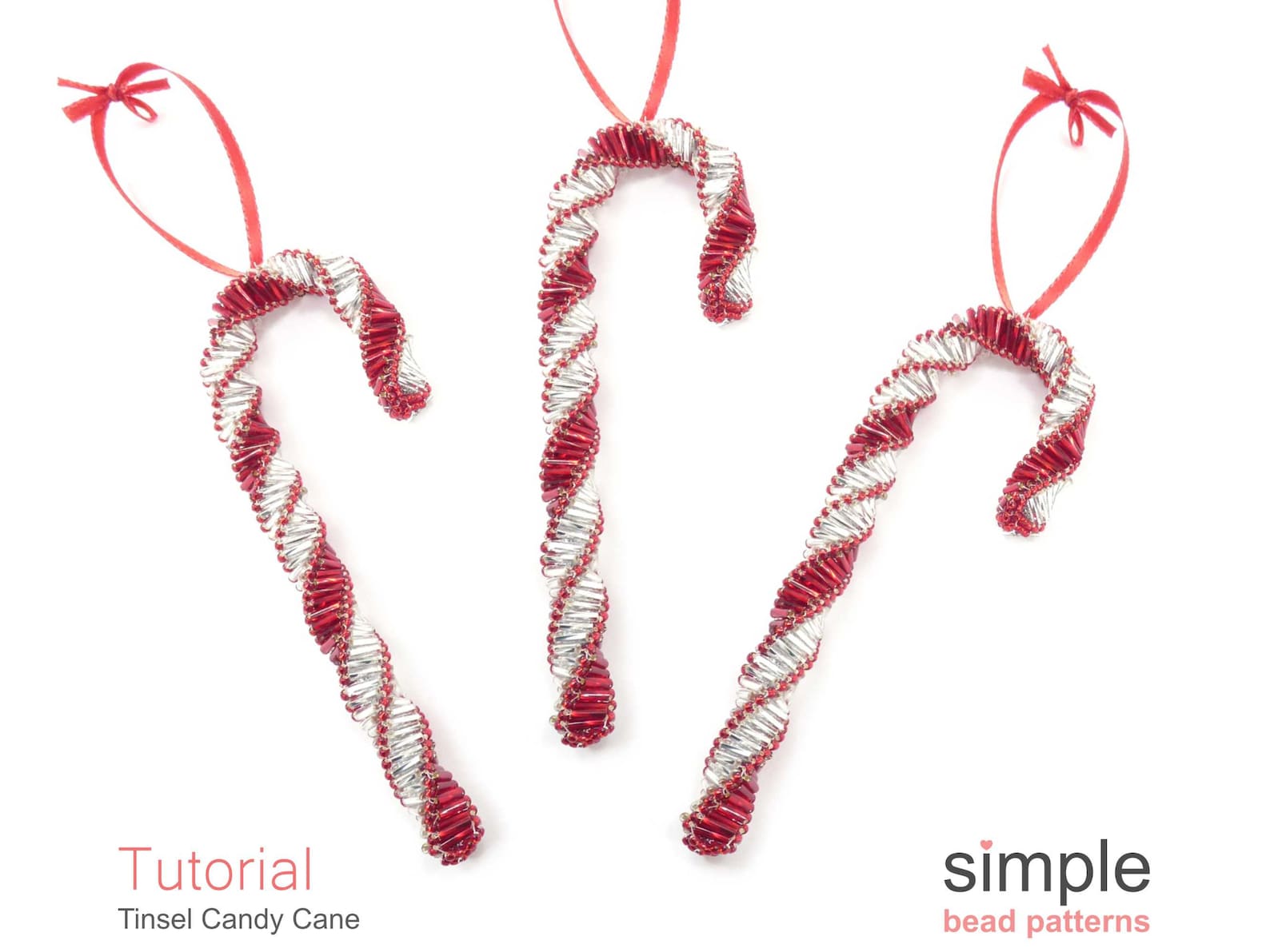 Beaded Candy Cane Ornament DIY Christmas Beading Ornaments - Etsy