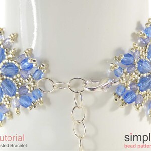 Frozen Snowflake Bracelet Beading Pattern, Beaded Snowflake Jewelry ...