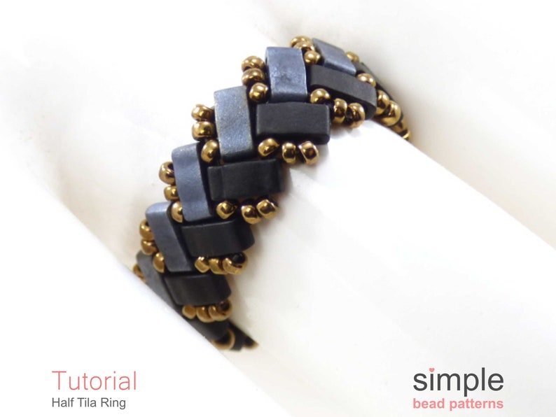Beaded Ring Tutorial PDF: "half Tila Ring" Design - Etsy