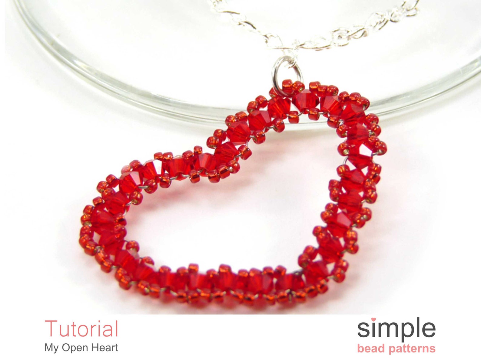Beaded Heart Pendant Necklace Beading Tutorials and Patterns - Etsy
