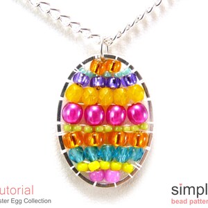 Beaded Easter Egg Jewelry Pattern, Easter Beading, DIY Faberge Eggs, Simple Bead Patterns ...