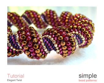 Cellini Spiral Patterns Peyote Bracelet Patterns Seed Bead - Etsy
