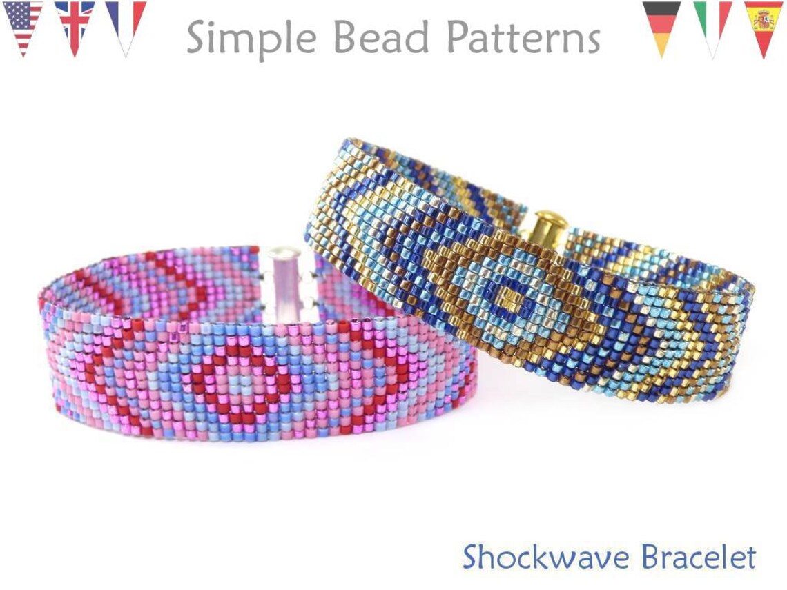Bracelet Beading Pattern Simple Bead Patterns Square Stitch - Etsy