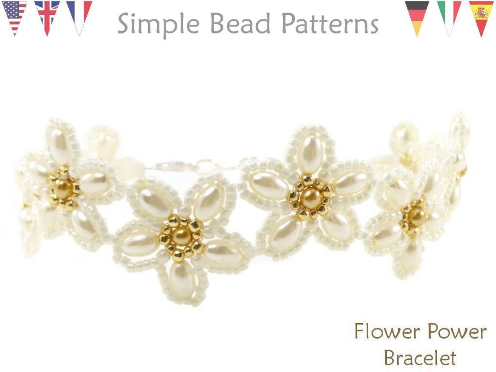 Beaded Flower Bracelet Bead Flower Pattern Tutorial | Etsy