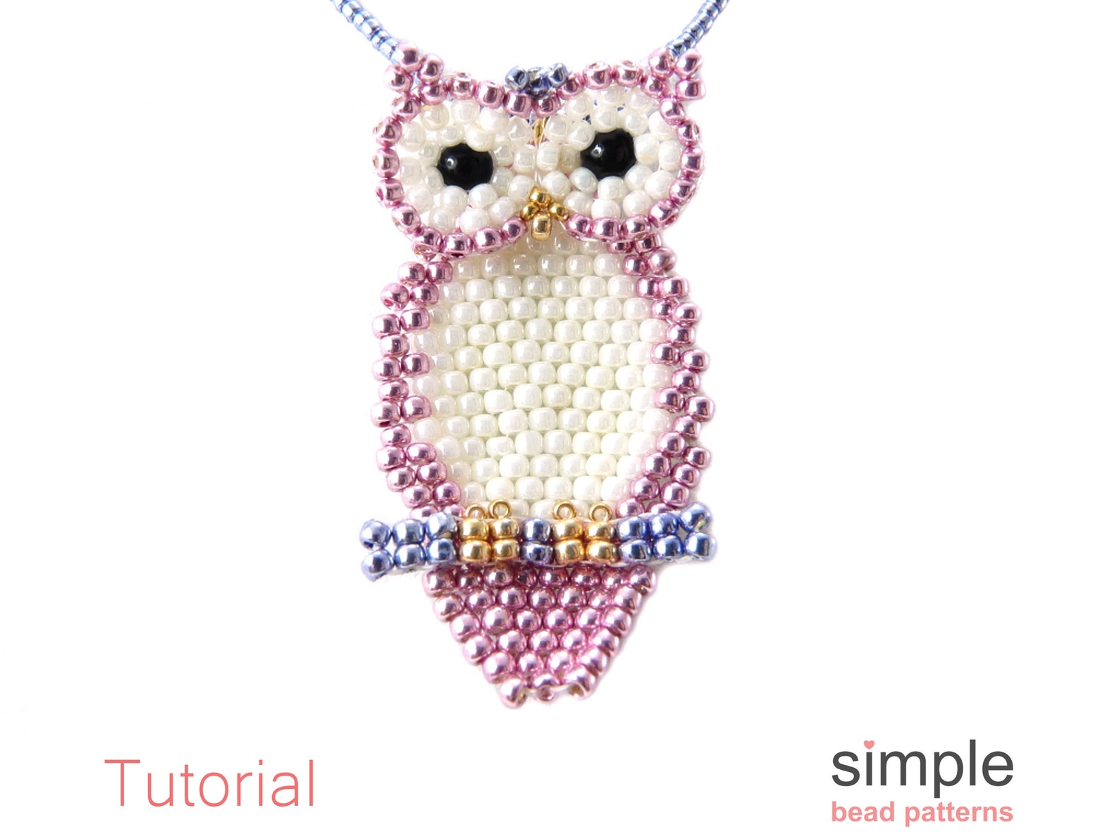 Beaded Owl Pattern Beaded Owl Pendant Necklace Tutorial Owl | Etsy
