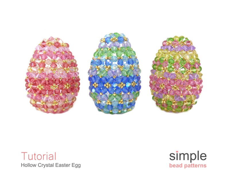 Beaded Easter Egg Pattern Easter Beading DIY Faberge Eggs | Etsy