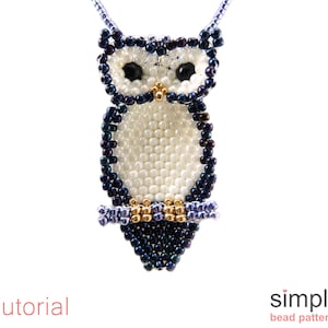 Beaded Owl Pattern Beaded Owl Pendant Necklace Tutorial Owl | Etsy