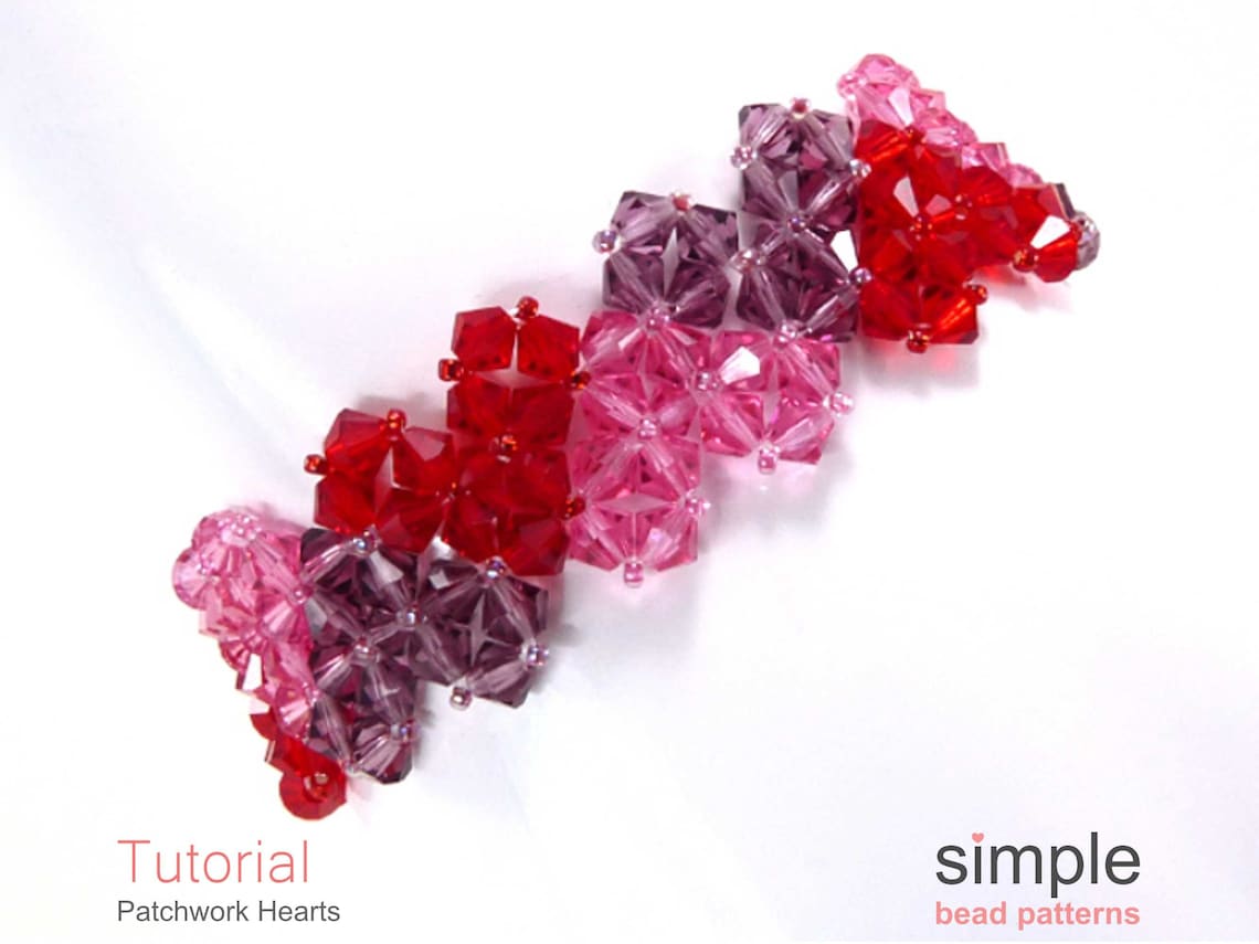 Beaded Heart Bracelet Pattern Beading Hearts Beadweaving - Etsy